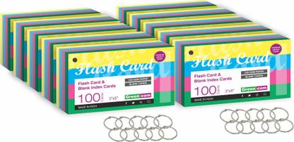 Flipkart.com | greencom PK OF 1000 Index Flash Cards, Blank Index Cards ...