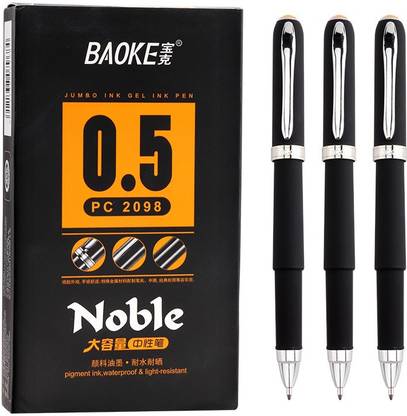 Baoke Jumbo Black Gel Ink 0.5mm waterproof&Light-Resistant pens For ...