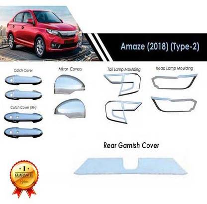 AUTO'SJET ™ Full Chrome Kit for Honda AMAZE (2018) (TYPE-2) Car Garnish ...