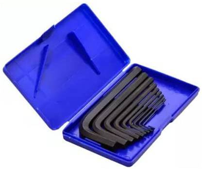 Kshivi 9-Pcs Full Hex Allen Key Kit Bolt Spanner Goti Wrench L Shape ...