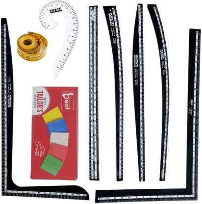 Khyati Stationery Redesigned Fashion Designing Scale Set of 7- L-Square ...