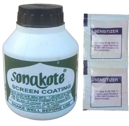 RM Sonakote Screen Coating Emulsion 400g with 2 Sensitizer Pouch ...
