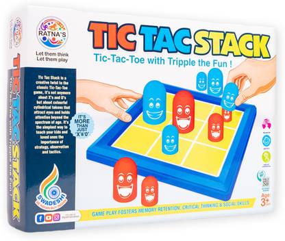 RATNA'S Tic Tac Stack The challenging tic tac toe game Party & Fun ...