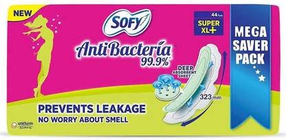 SOFY Antibacteria Sanitary Pads - 44 Pieces (Super XL Plus ... Sanitary ...