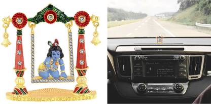 Stylewell Multicolor Bal Gopal Thakur Ji Metal Jhula Statue for Car ...