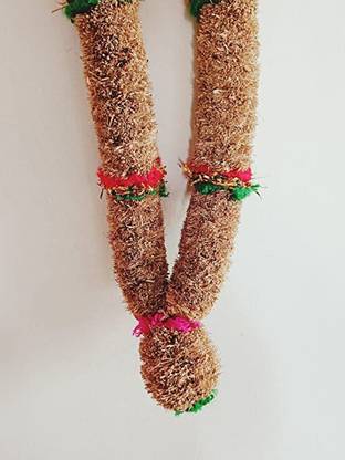 Sirgan ayurvedic/Pure Vetiver Root Malai For Pooja Decoration - 2Feet ...