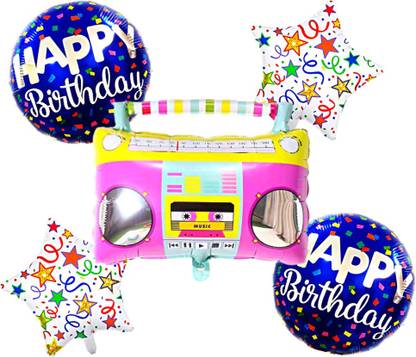 Flipkart.com | FLICK IN Printed Radio Music Foil Balloons 1990s Retro ...