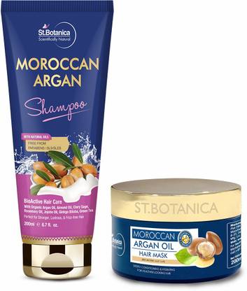 St.Botanica Moroccan Argan Shampoo + Hair Mask (200ml each) Price in ...