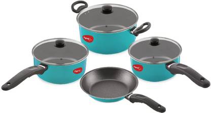 Pigeon Master Chef 7 Piece Non-Stick Coated Cookware Set Price in India ...