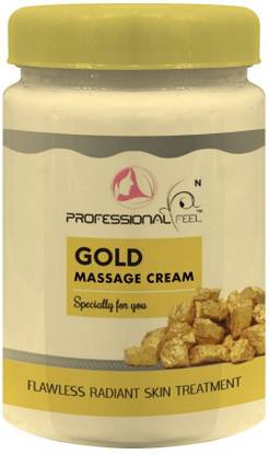 PROFESSIONAL FEEL Gold Massage Cream for Rejuvination Skin in 300gm Jar ...