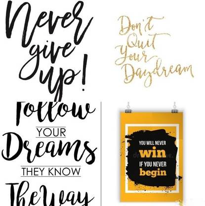 Inspirational Quotes Wall Abstract Poster (45 cm x 30 cm x 0.2 cm ...
