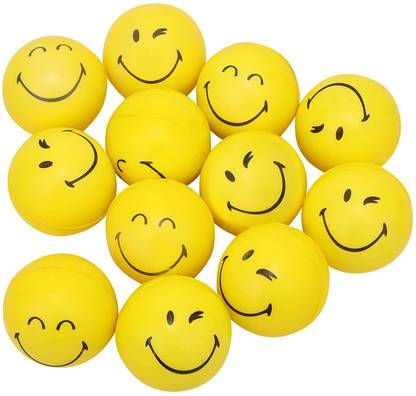 Memories world Smiley Face Squeeze Ball Anti Stress Ball - Pack of 6 ...