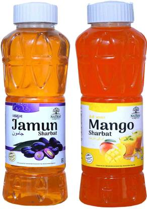 NATRAJ The Right Choice Jamun & Mango Sharbat 1500 Ml (Pack of 2 x 750 ...