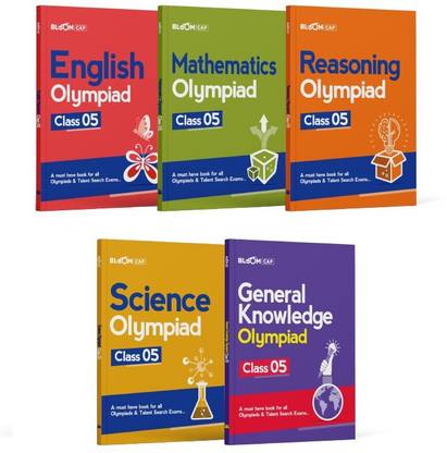 Bloom CAP Olympiad Science, Mathematics, Reasoning, English, General Knowledge Class 5 (Set of 5 ...