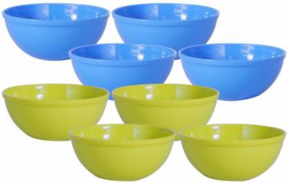 Morvi Plastic Prime Sigma 1000 Microwave Safe Bowl, Set Of 8 Pc, 650 ml ...