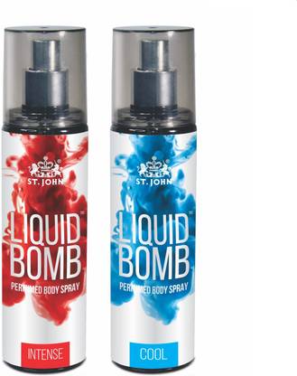 ST-JOHN LIQUID BOMB INTENSE 150ML & LIQUID BOMB COOL 150ML PERFUME BODY ...