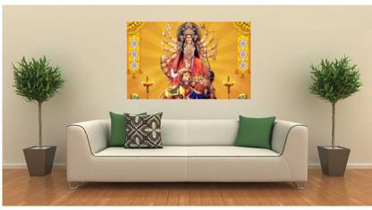 SRD 35” x 24” Mata Rani Devi Maa wall Sticker for Living Room Medium ...