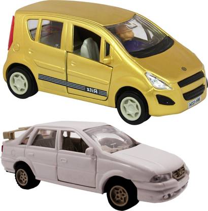 DEALbindaas Combo of Ritz & Honda City Cars Pull Back Die-Cast Door ...