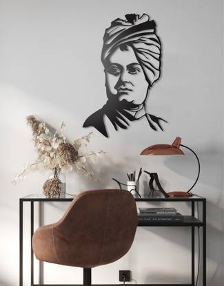 EES Swami Vivekananda Metal wall hanging-black Price in India - Buy EES ...