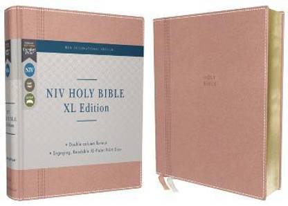 NIV, Holy Bible, XL Edition, Leathersoft, Pink, Comfort Print: Buy NIV ...