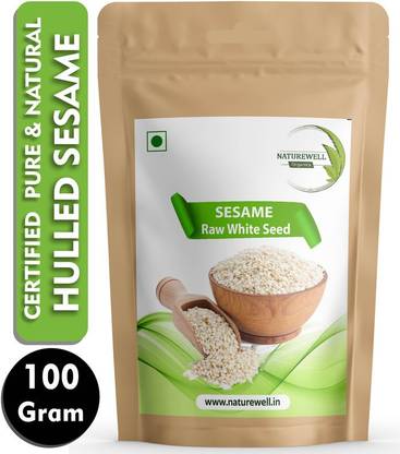 Naturewell Organics White Sesame Seeds Safed Til, Hulled Sesame Seeds ...