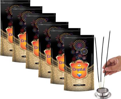 SHASHI Crystal Low Smoke Agarbathi(420 Incense Sticks) Exotic Floral ...