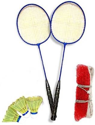 ARRON Badminton Racket Pack Of 2 Piece With 3 Piece Plastic Shuttle+ ...
