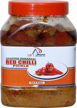 AP Choice Homemade Oragnic Fresh Stuffed Banarasi Red Chilli Pickle Lal ...