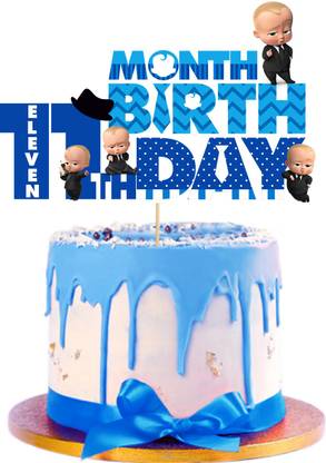 ZYOZI Boss Baby 11th Month Birthday Cake Topper,Boss Baby Cake ...