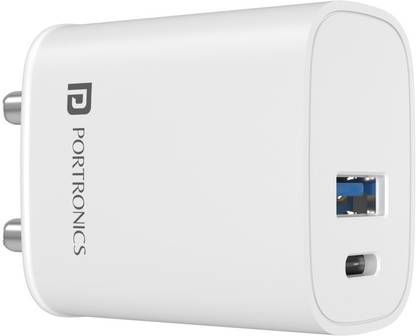 Portronics 30 W Quick Charge 3 A Mobile Adapto 30 Dual Port Charger ...