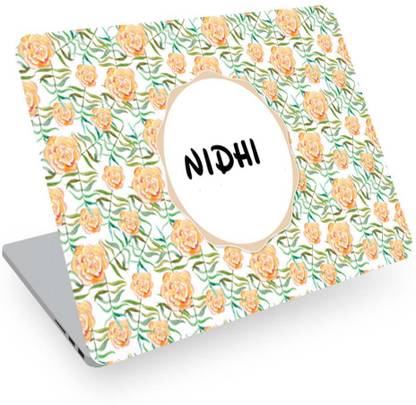Posterchacha Nidhi Name Floral Design Laptop Skin Vinyl Laptop Decal 14 ...