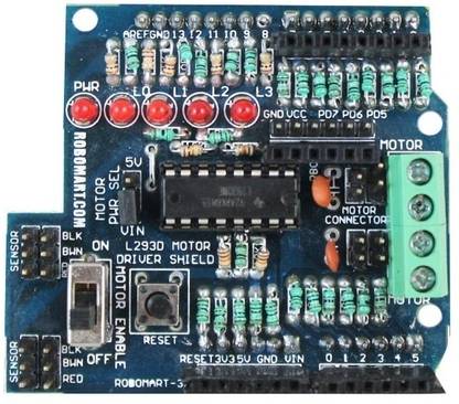 Robomart L293D Motor Driver Shield Price in India - Buy Robomart L293D Motor Driver Shield ...