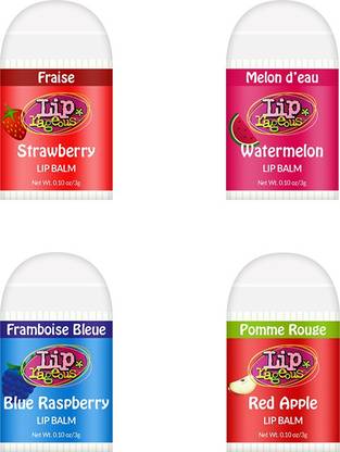 Lip Rageous Mini Bullets Balm Mix Red Apple, Strawberry, Watermelon ...