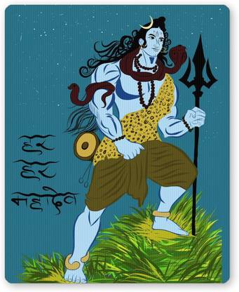 POSTERGUY Har Har Mahadev Lord Shiva Digital Illustration Mousepad ...