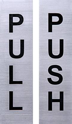 SIGNAGES Steel PUSH PULL Name Plate Price in India - Buy SIGNAGES Steel ...