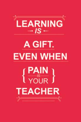 Learning Is a Gift Quote Paper Print - Quotes & Motivation posters in ...