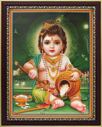 Lord Krishna / Baby Krishna / Bal Gopal Poster Paper Print - Art ...
