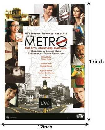 Life in a Metro Paper Print - Movies posters in India - Buy art, film ...