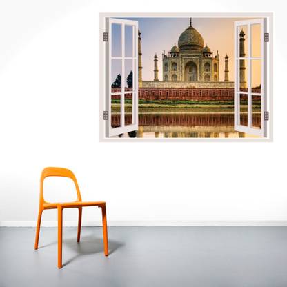Decor Wall Large Taj Mahal Window Illusion 3D Poster - Places posters ...