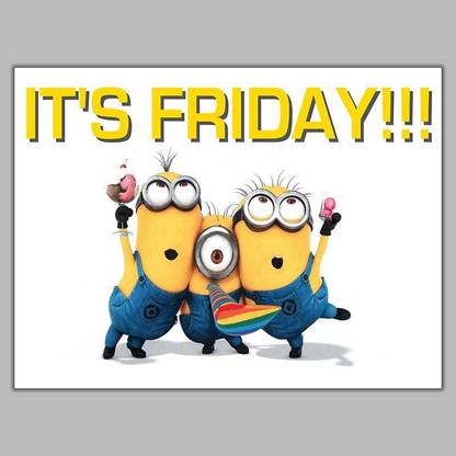 It's Friday Minion Poster Photographic Paper - Abstract, Animals ...