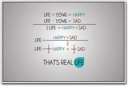 Life Equation Paper Print - Quotes & Motivation posters in India - Buy ...