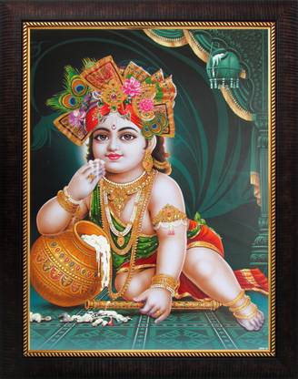 Lord Krishna / Baby Krishna / Bal Gopal Poster Paper Print - Art ...