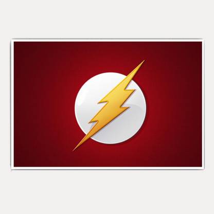 The Flash Sign Logo Epic (18x12) Paper Print - Abstract posters in ...