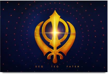 Sikh Symbol Design Laminated Poster Paper Print - Rangeele Inkers ...