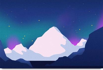 Alaska Snow Mountain Abstract Art & Painting Paper Print - Art ...