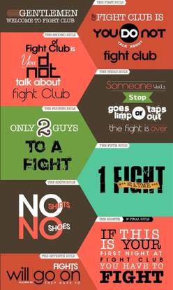 Fight Club Rules Poster