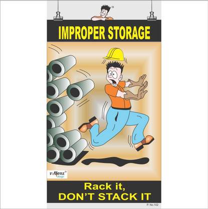 Safety Poster-Improper Stocking Paper Print - Abstract, Quotes ...