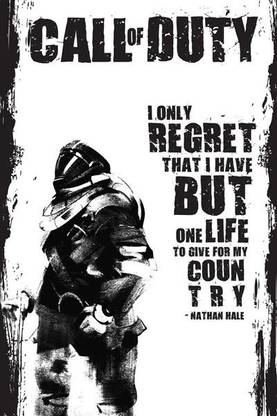 Call of Duty Quote Paper Print - Buy art, film, design, movie, music ...