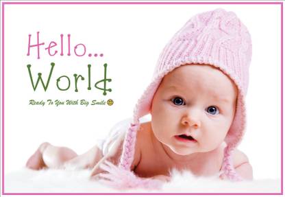 Baby Poster - Hello World Paper Print - Children posters in India - Buy ...