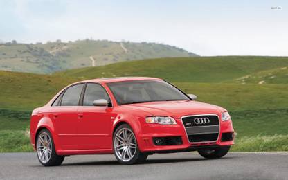 EurekaDesigns Red Audi A4 side view Poster Fine Art Print - Vehicles ...
